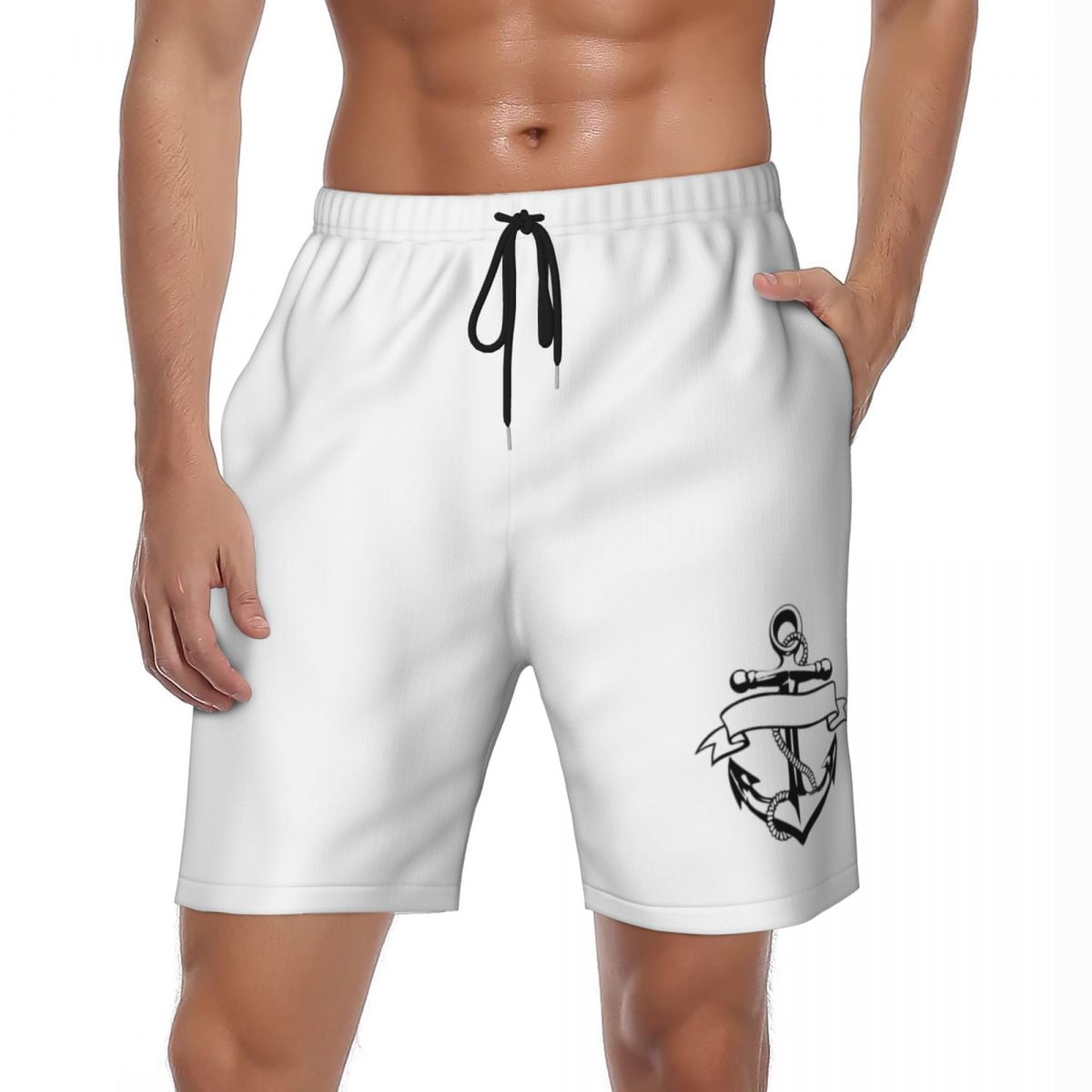 Anchor Pattern Board Shorts Summer 2025 Summer Hot Sale Running Board ...