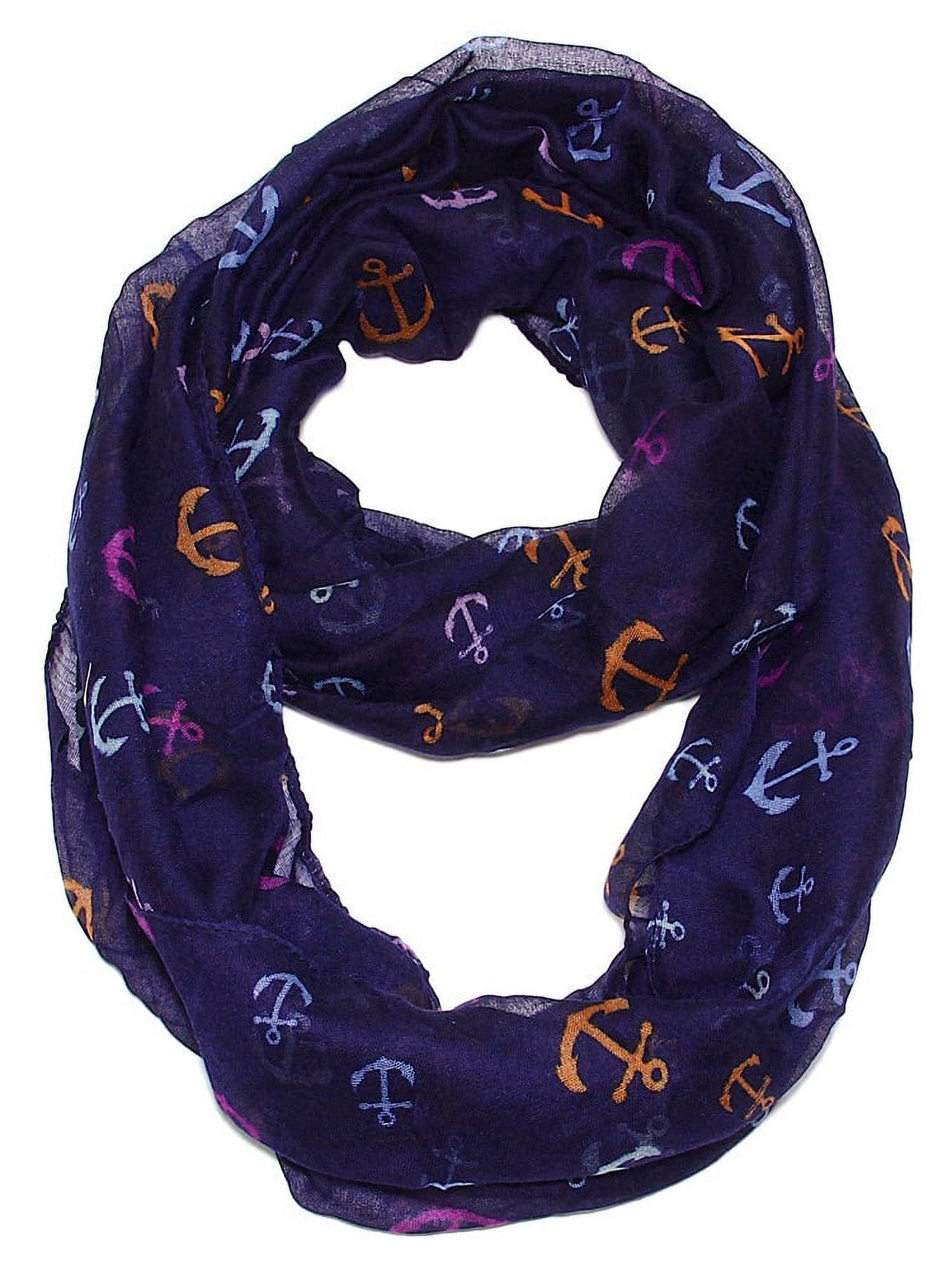 Anchor Pattern Infinity Loop Scarf Mix Anchor Lightweight - Walmart.com