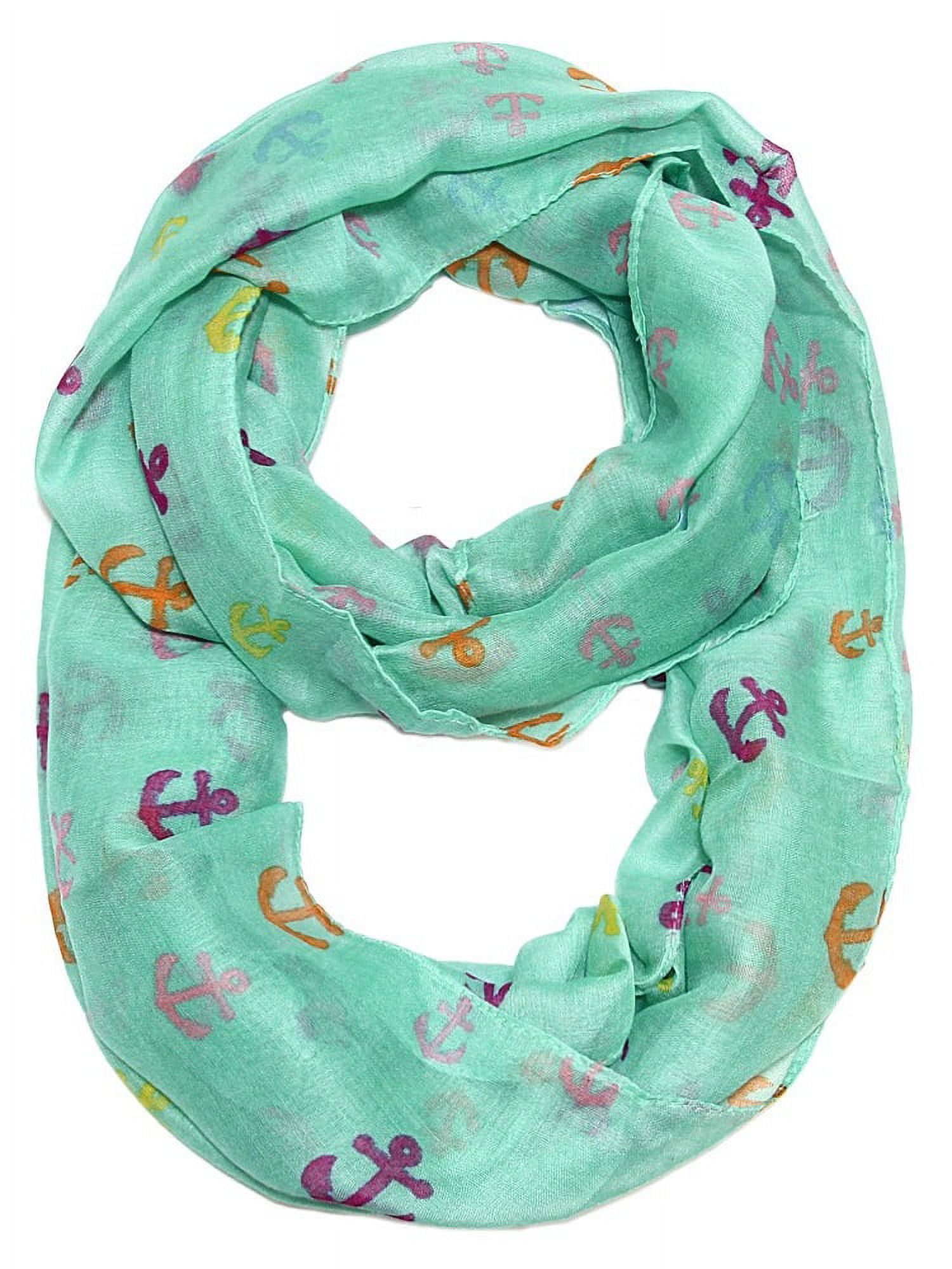 Anchor Pattern Infinity Loop Scarf Mix Anchor Lightweight - Walmart.com