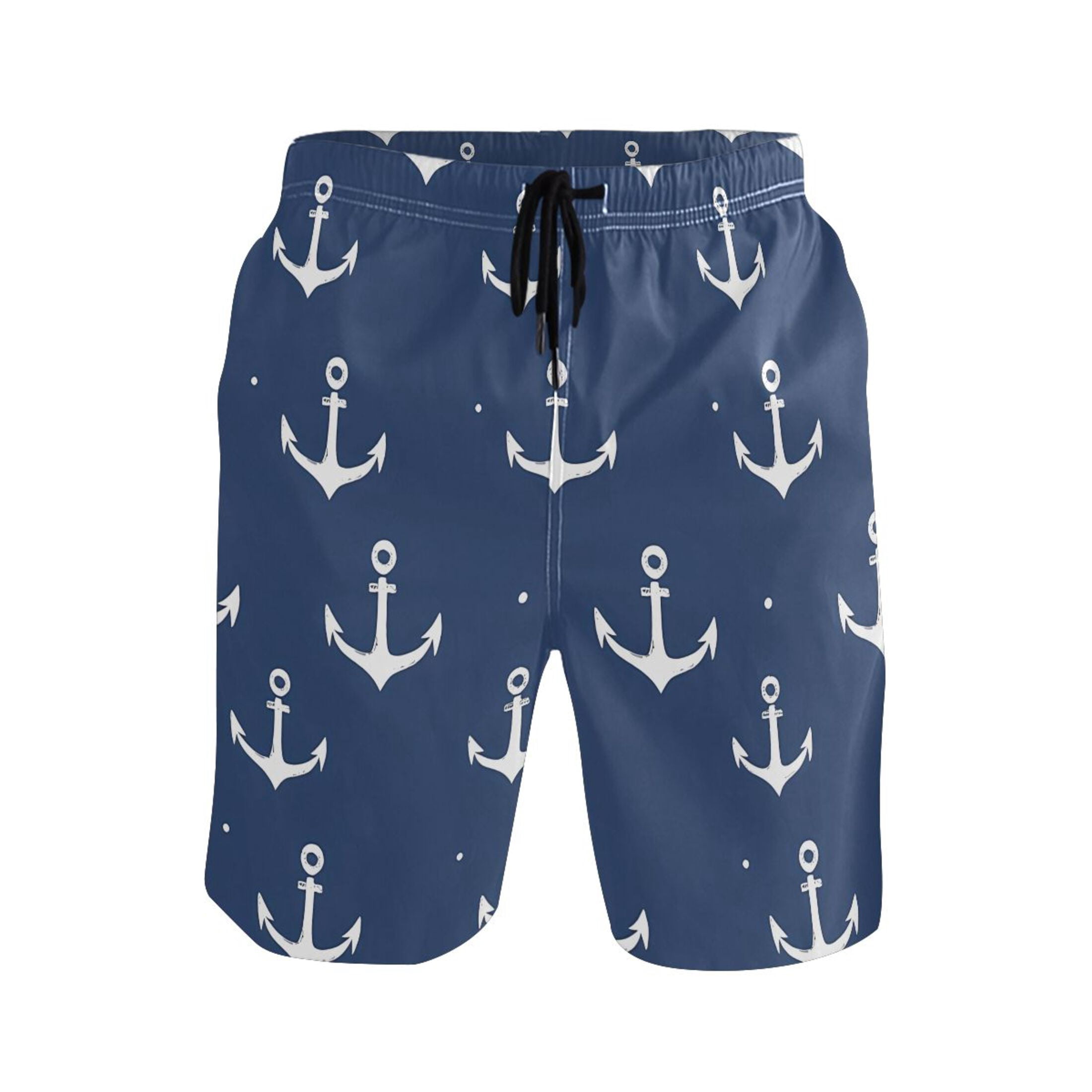 Anchor Pattern Mens Swim Trunks Quick Dry Board Shorts Breathable Fit ...