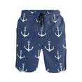 Anchor Pattern Mens Swim Trunks Quick Dry Board Shorts Breathable Fit ...