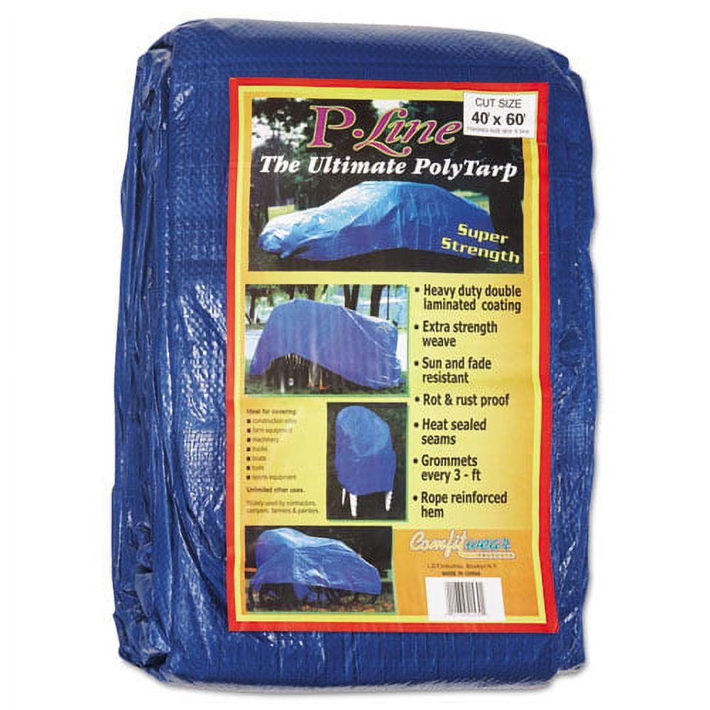 Multiple Use Tarp, 40 ft W x 60 ft L, Polyethylene, Blue - Walmart.com