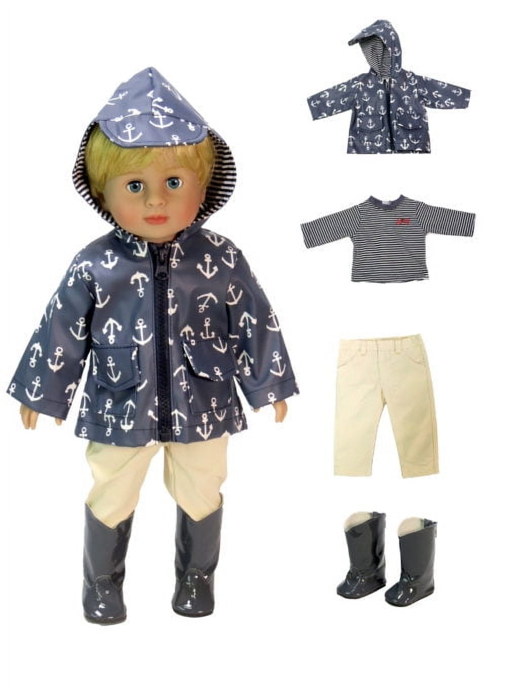 Anchor Raincoat Set made to fit 18 inch dolls - Walmart.com