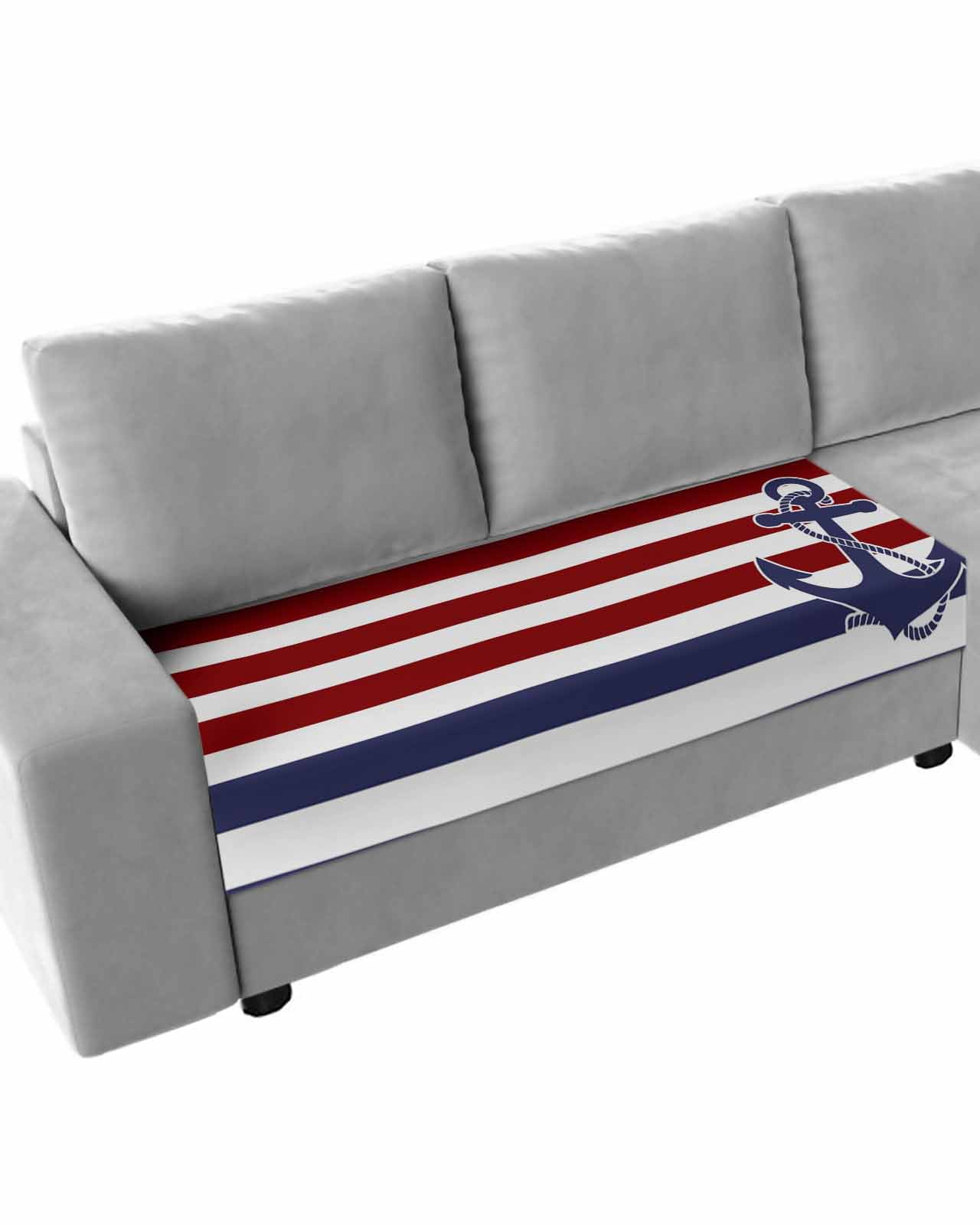 Anchor Red Couch Cushion Covers Stretch, Washable Sofa Seat Covers ...