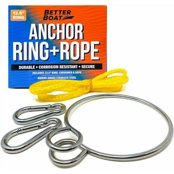 Anchor Ring Retrieval System with Buoy Ball for Boat Anchors, Stainless ...