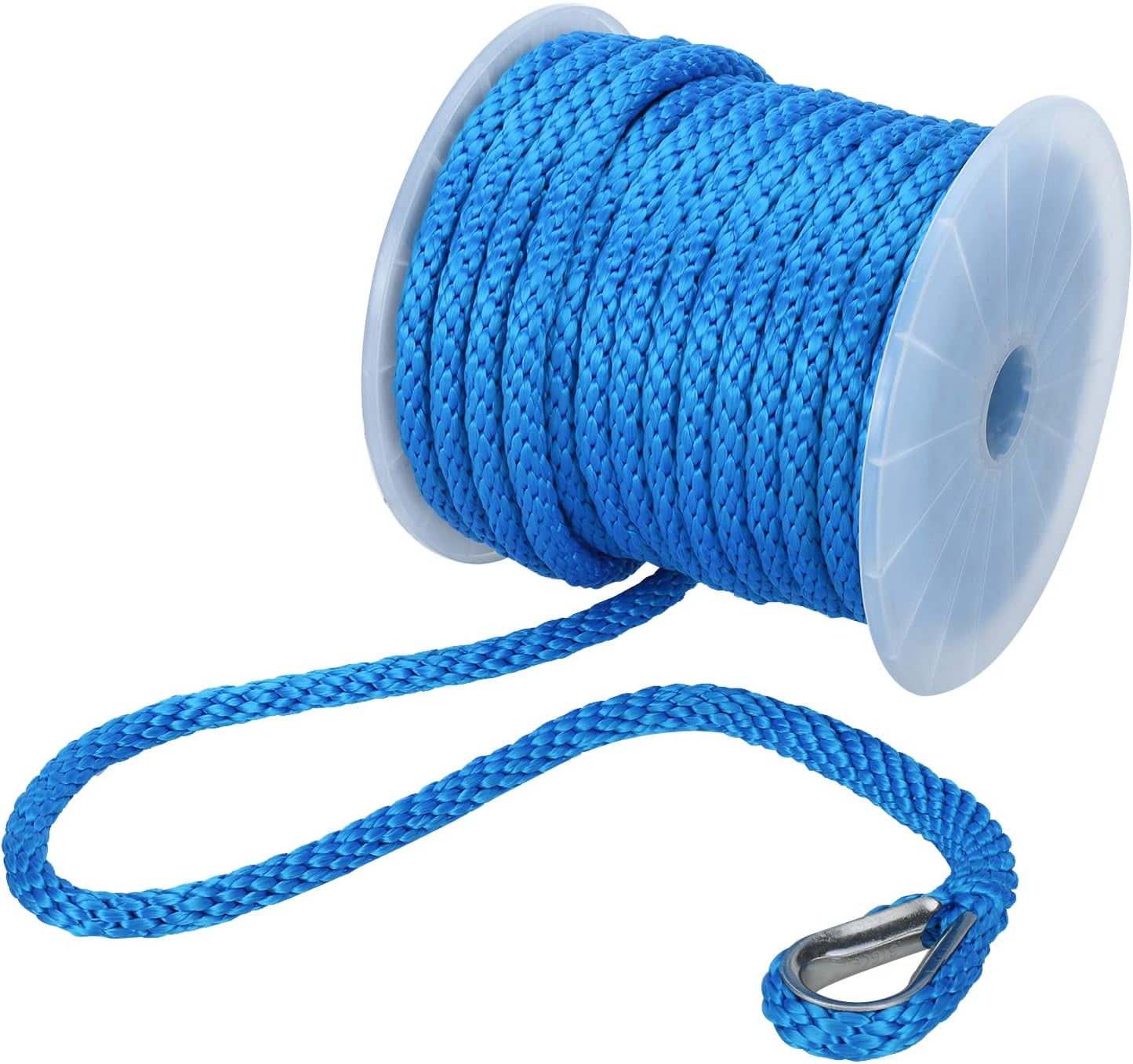 Anchor Rope, 1/2” X 100’ Anchor Line, Solid Braid MFP Anchor Line with ...