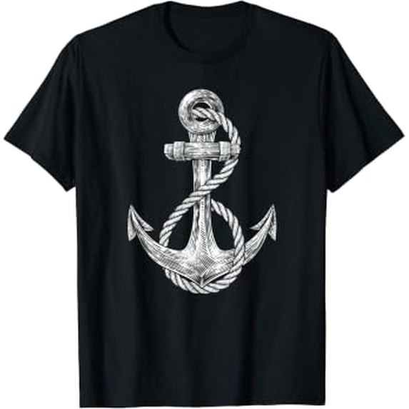 Anchor Rope Nautical Sailing Sail Sea T-Shirt - Walmart.com