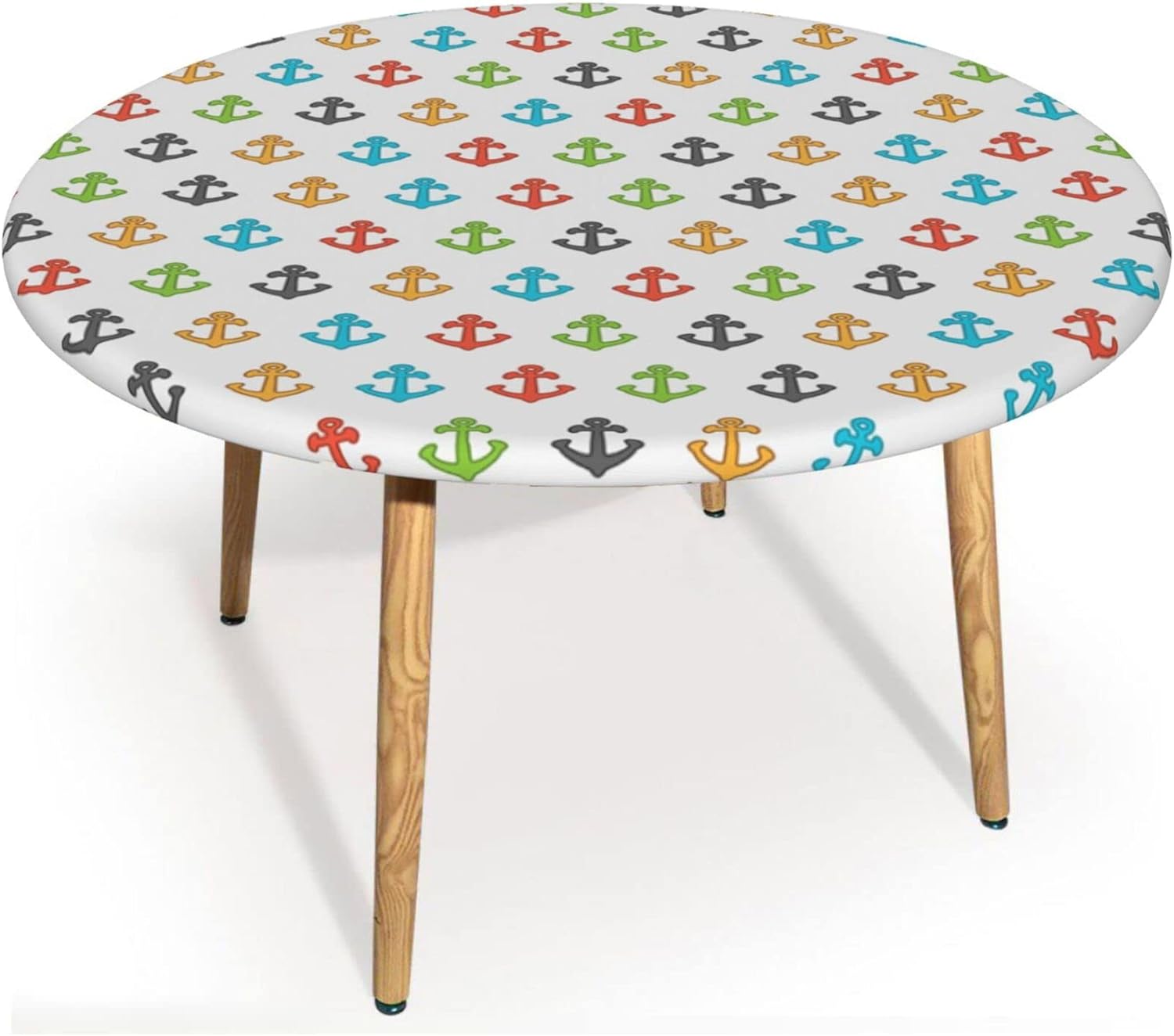 Anchor Round Tablecloth,Indoor Kitchen Dinning Room or Outdoor ...