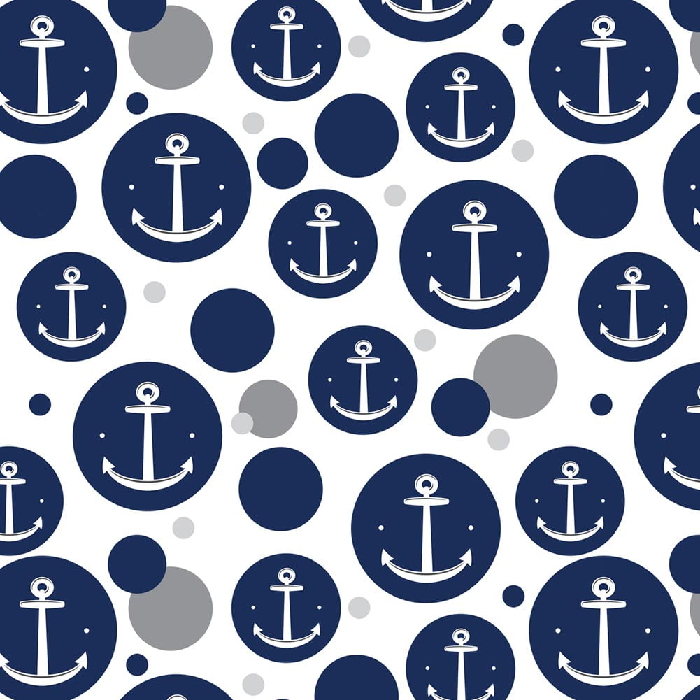 Anchor Sailing Sailor Navy Nautical Premium Gift Wrap Wrapping Paper ...