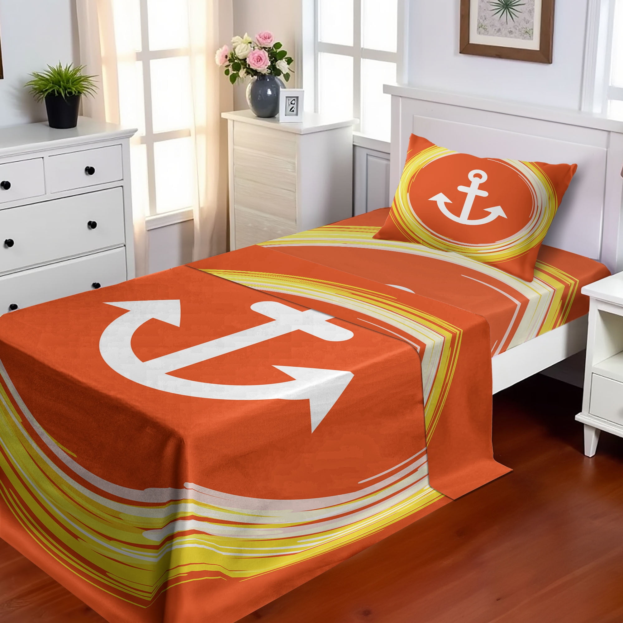 Anchor Sheet Set, Anchor Image in a Circle Round Enlightened Drawing ...