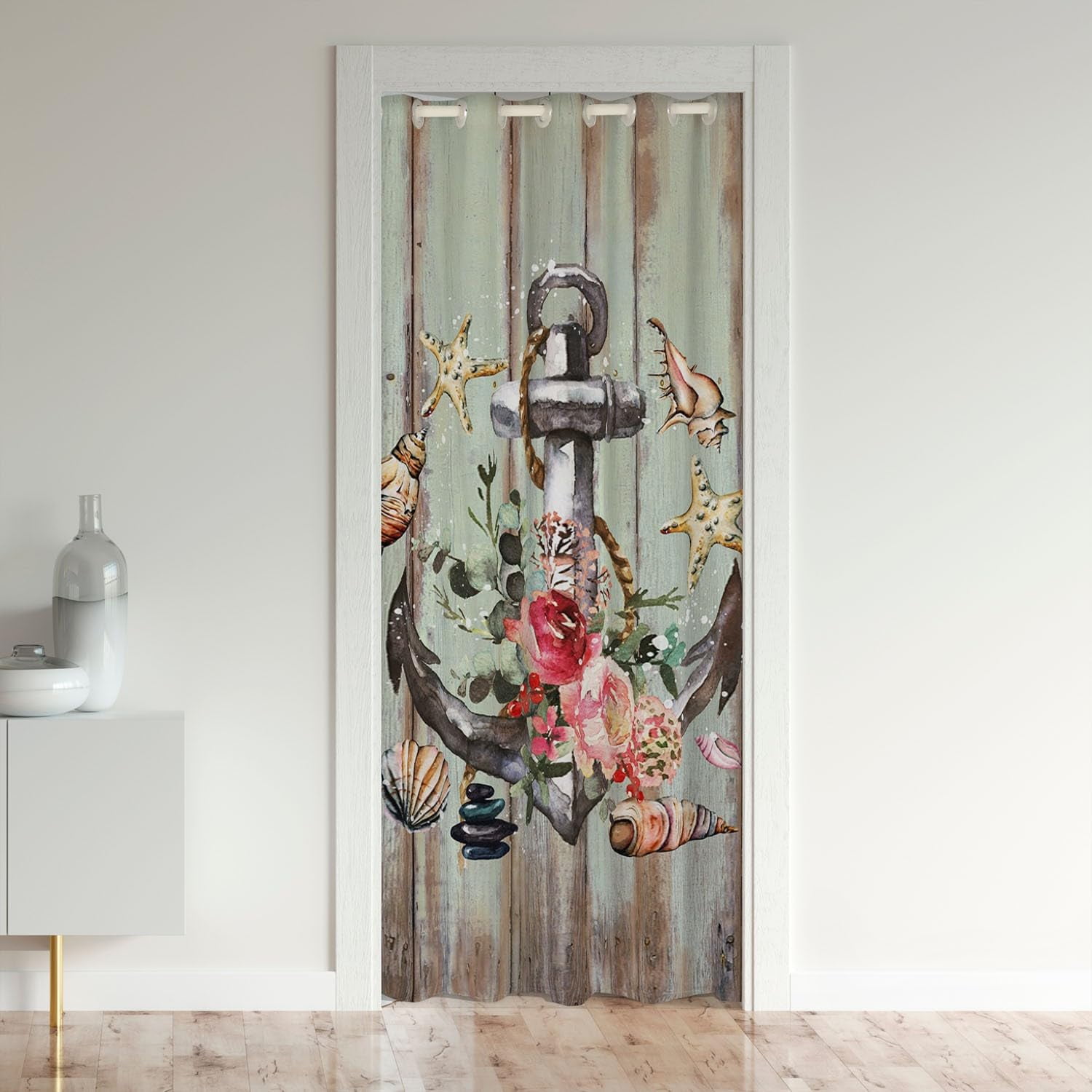 Anchor Shell Door Curtains for Doorway Privacy Closet Curtain for ...