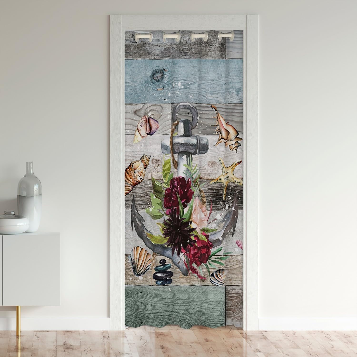 Anchor Shell Door Curtains for Doorway Privacy Closet Curtain for ...