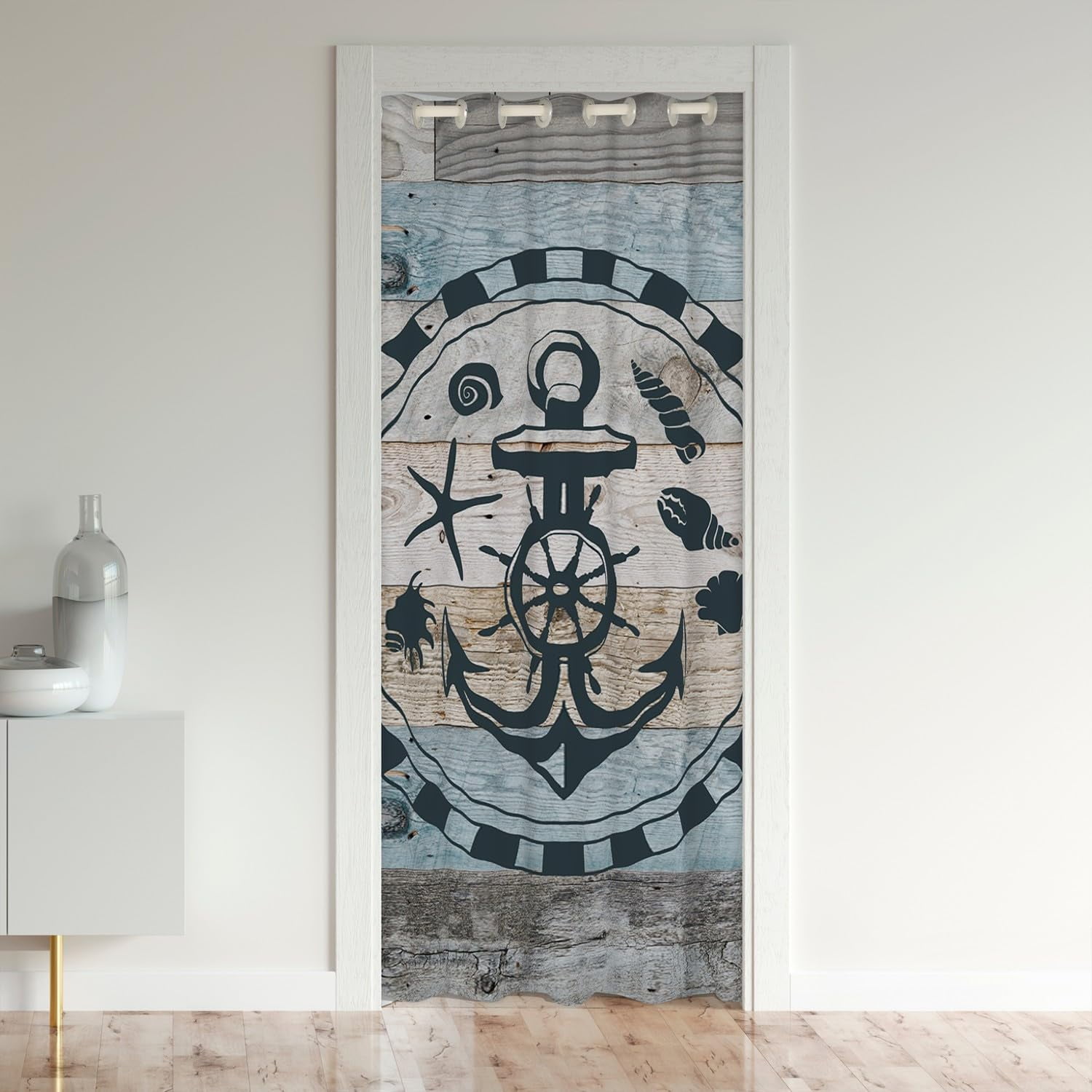 Anchor Shell Door Curtains for Doorway Privacy Closet Curtain for ...