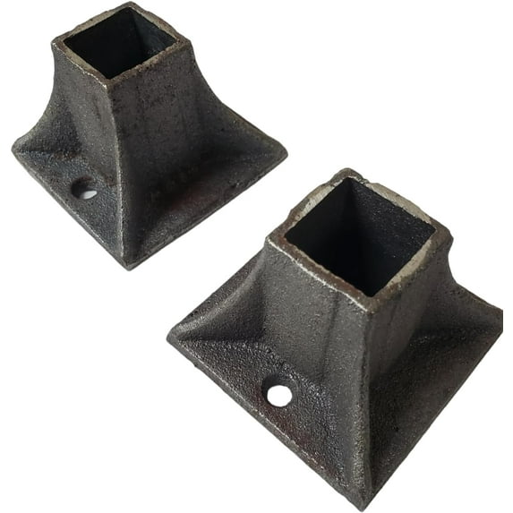 Anchor Shoes Pair - Cast Iron - Fits 1" Square Tubing (2" Deep ...