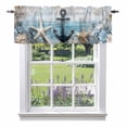 Anchor Starfish Valances for Windows, Shell Floral Valance Window ...