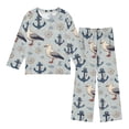 Anchor Steering Wheel Seagull Cozy Soft Long Sleeves Top and Pants 2 ...