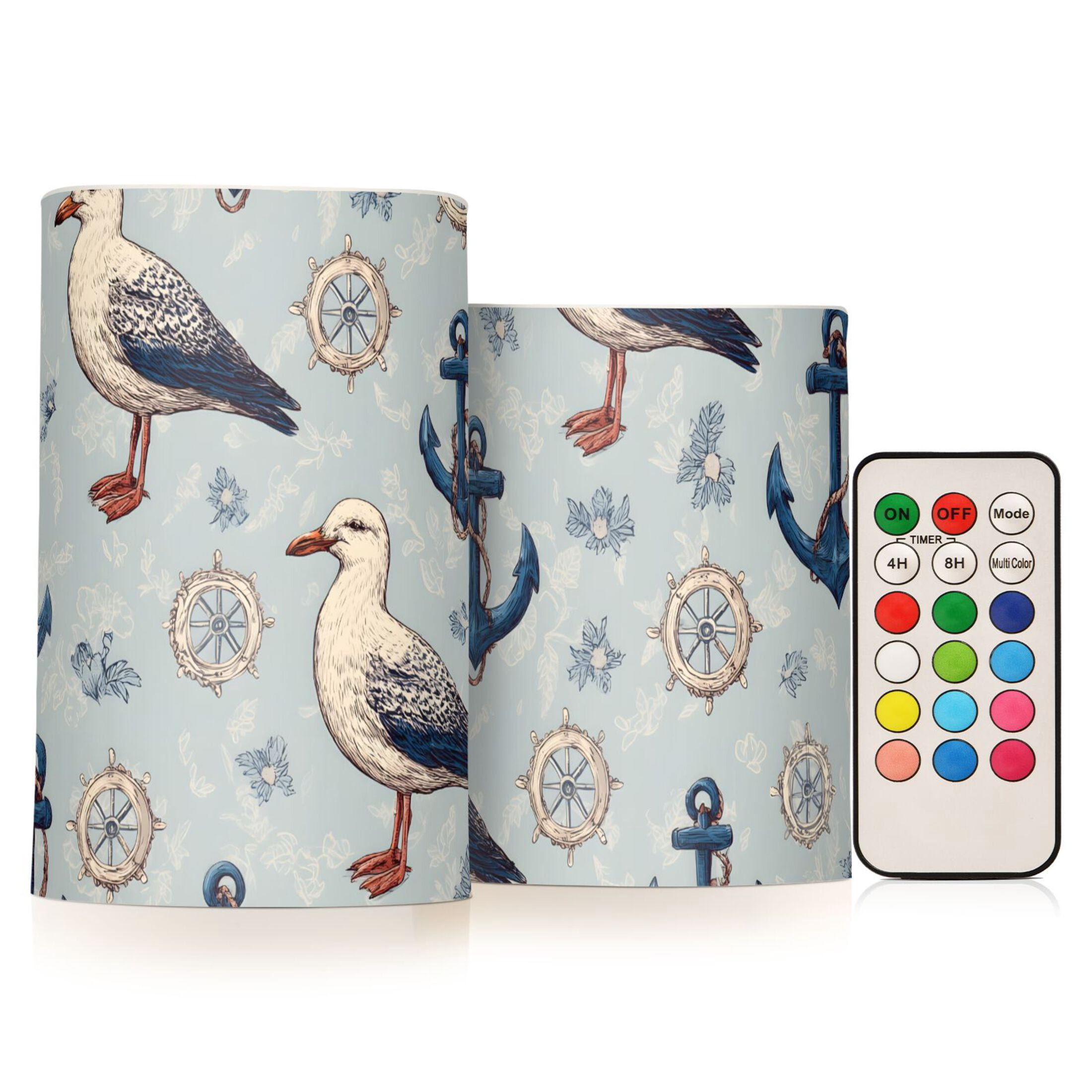 Anchor Steering Wheel Seagull Flickering Flameless Candles Battery ...