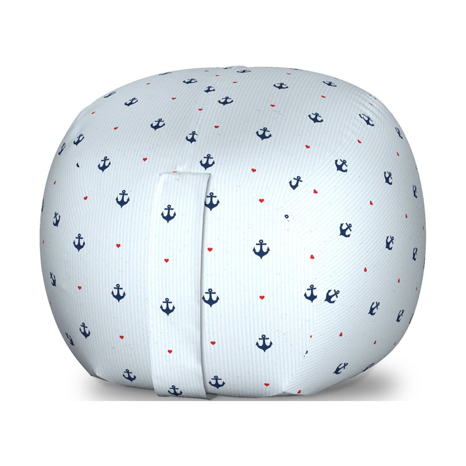 Anchor Storage Toy Bag Chair, Romantic Nautical Composition with Blue ...