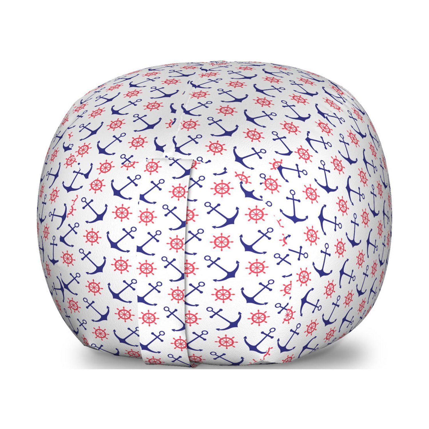 Anchor Storage Toy Bag Chair, Sea Inspired Pattern with Classical ...