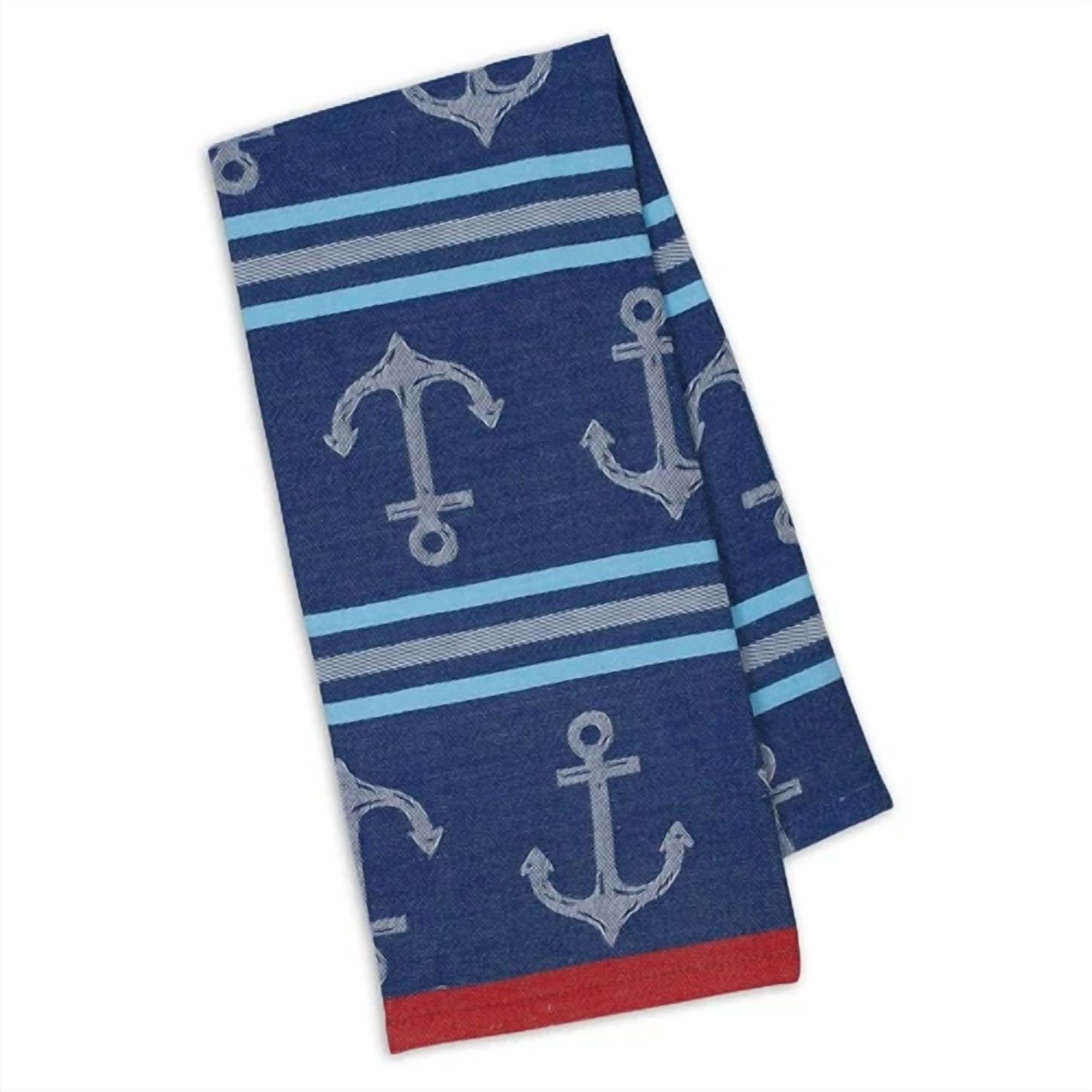 Anchor Stripe Jacquard Towel Dishtowel - Dii - 91009 - Walmart.com
