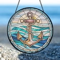 Anchor Suncatcher - Stained Glass,Nautical Boat Design,Coastal Beach ...