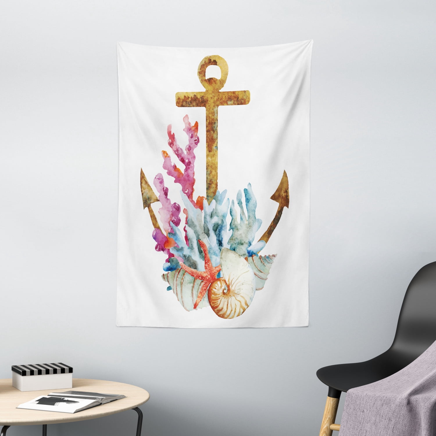 Anchor Tapestry, Anchor with Corals Seaweed Nature Deep Sea Underwater ...
