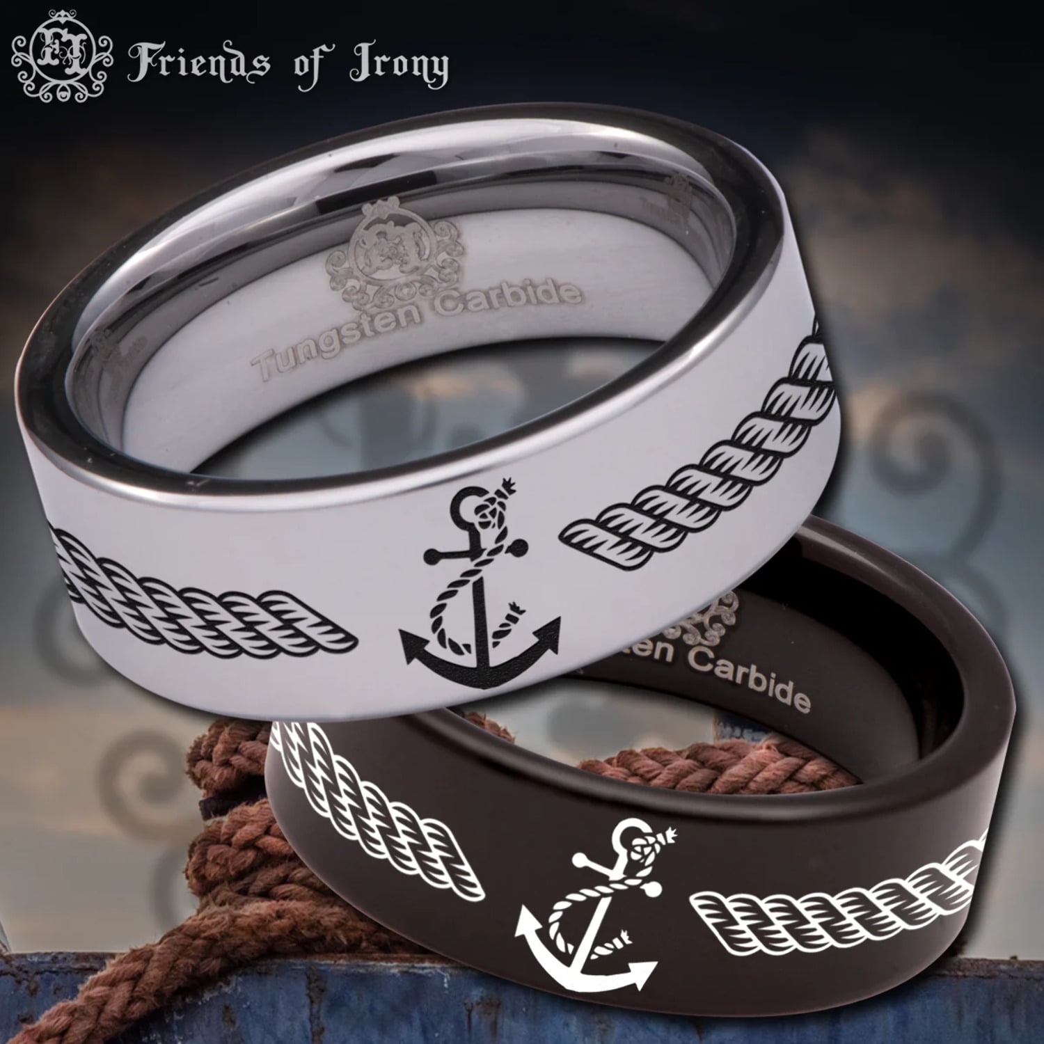 Anchor Tungsten Carbide Ring - Walmart.com