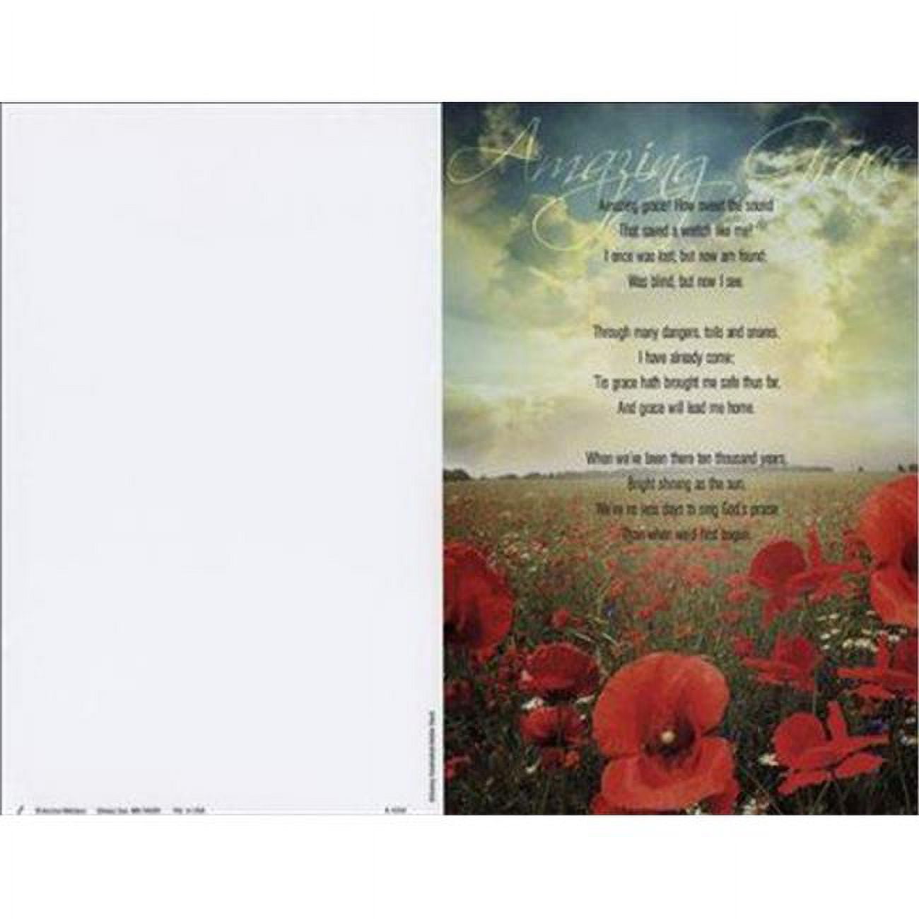 Anchor Wallace Publishers 149497 Amazing Grace & Poppies Bulletin - No ...
