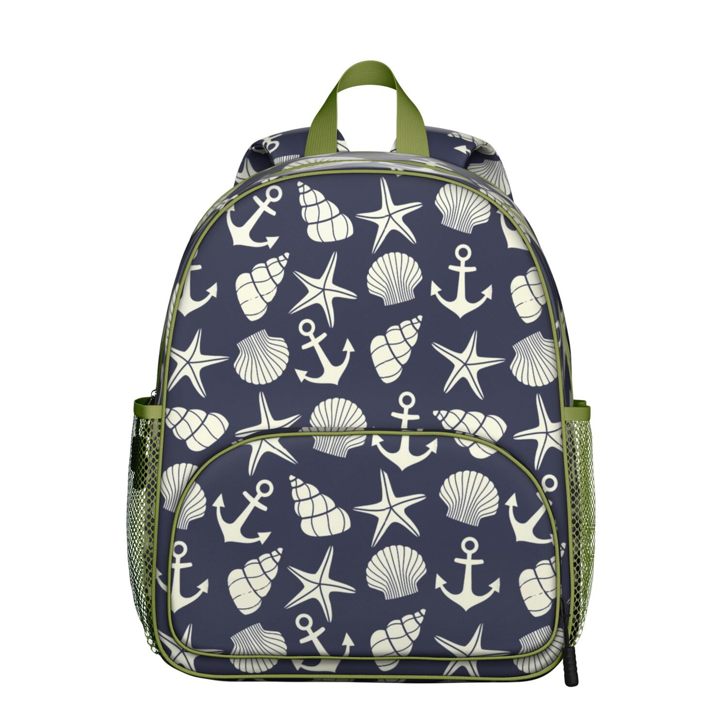 Anchor and Compass Art Backpack, Seaside Style Daypack with Ocean and ...