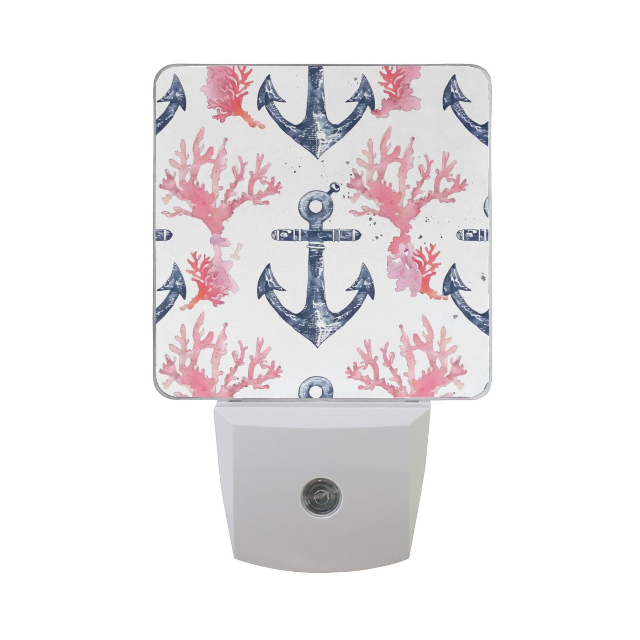 Anchor and Coral Night Light 2 Pack LED Nightlight Plug into Wall Dusk ...