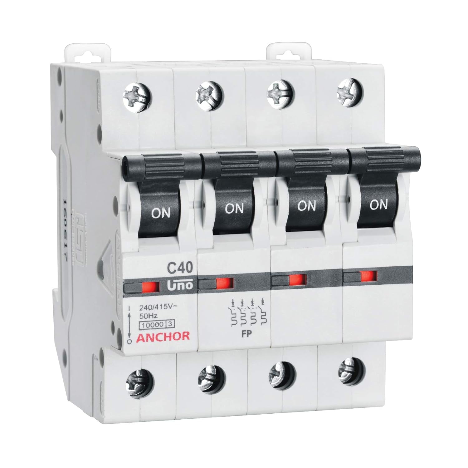 Anchor by Panasonic UNO 16 Amp Four Pole C Curve MCB ISI Marked Four ...