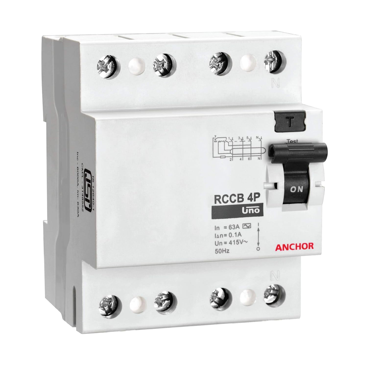 Anchor by Panasonic UNO Series RCCB 25 AMP 30mA Four Pole Residual ...
