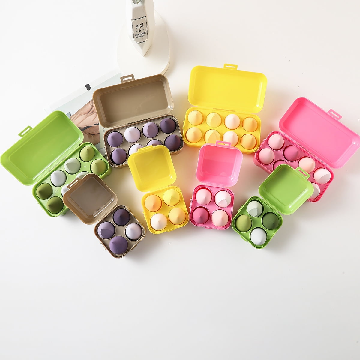 Anchor hot egg box beauty egg suit storage box 4 pack puff suit box ...