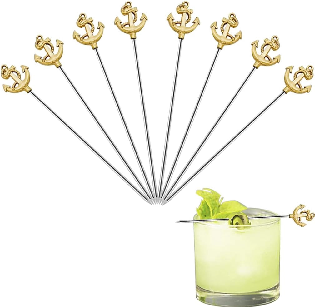 Anchor-shaped cocktail plugins reusable stainless steel cocktail ...