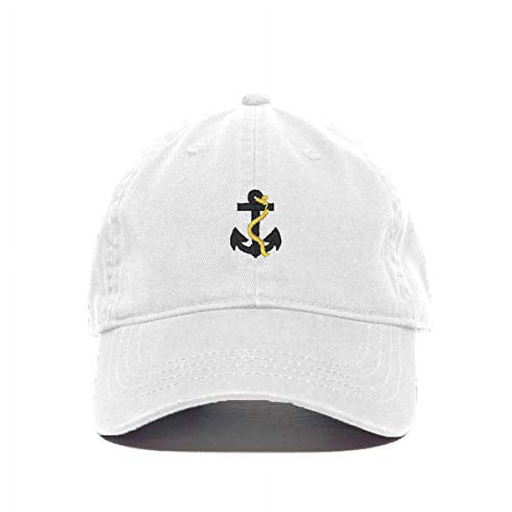 Anchor with Rope Baseball Cap Embroidered Cotton Adjustable Dad Hat ...