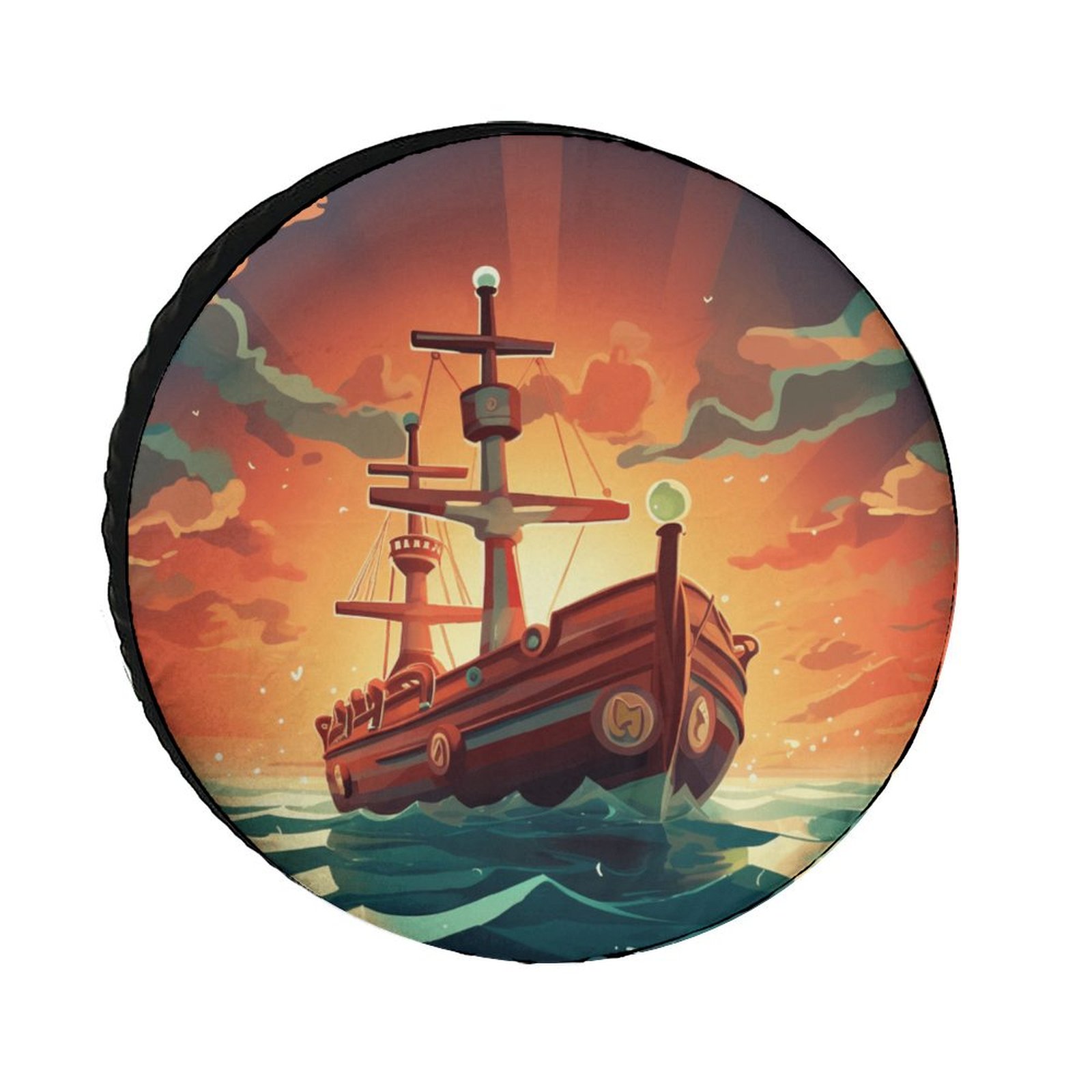 Anchor with Sailing Spare Tire Cover, Weather Resistant Vinyl Wheel ...