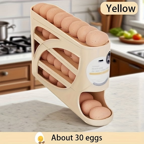 AnchorHearth Automatic Rolling Egg Dispenser for Refrigerator, Multi ...