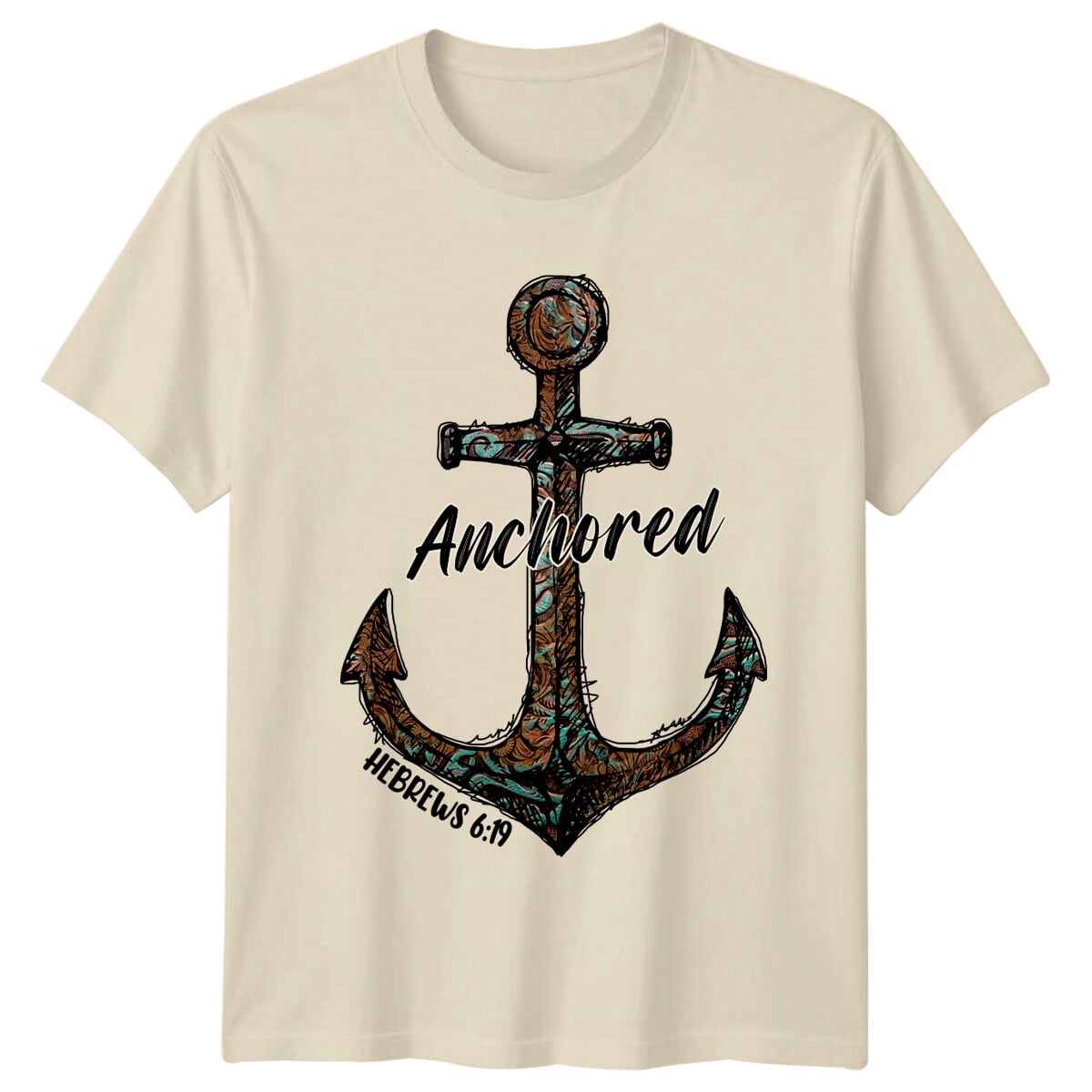 Anchored Hebrews 6:19 Christian Anchor Faith T-Shirt All Size S-5XL ...