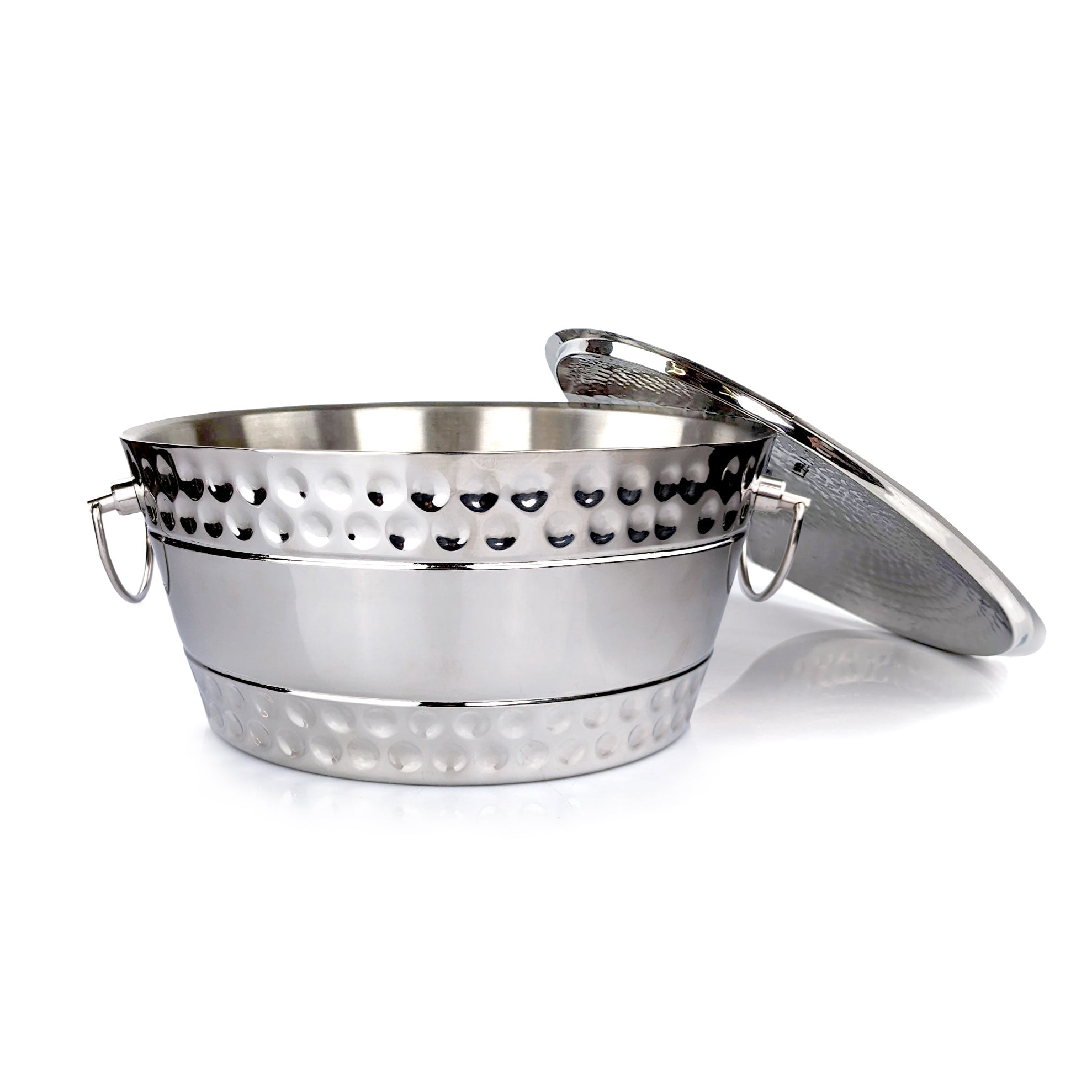 Anchored Ice Bucket with Lid Bolt Hammered | BREKX - Walmart.com
