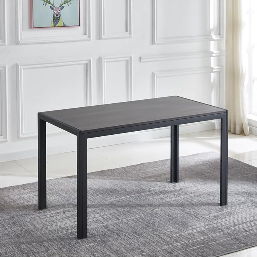 Anchorhome 48" W Rectangular Wood Top Kitchen Dining Table with Metal ...