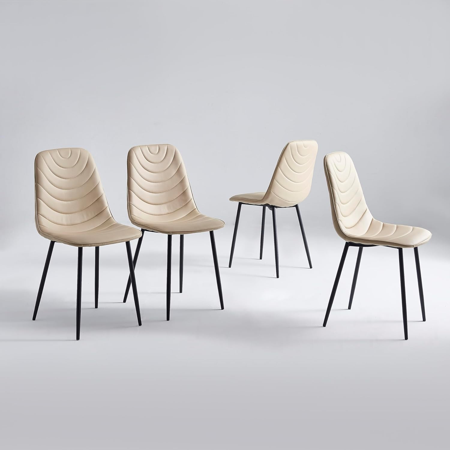 Anchorhome Modern Upholstered Kitchen Dining Chairs Set of 4, Sleek ...