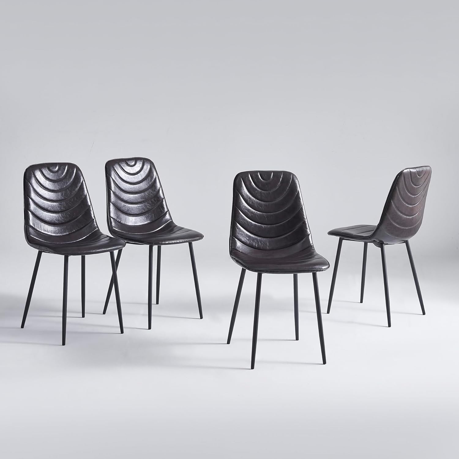 Anchorhome Modern Upholstered Kitchen Dining Chairs Set of 4, Sleek ...