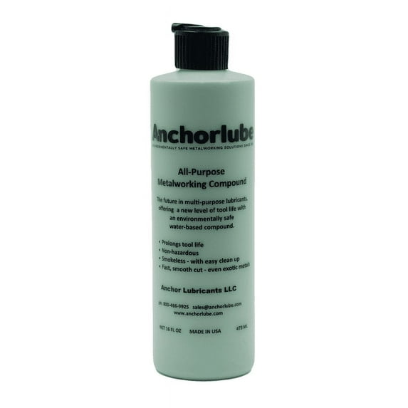Anchorlube All-Purpose Metalworking Compound 16oz - Water-Based Cutting ...