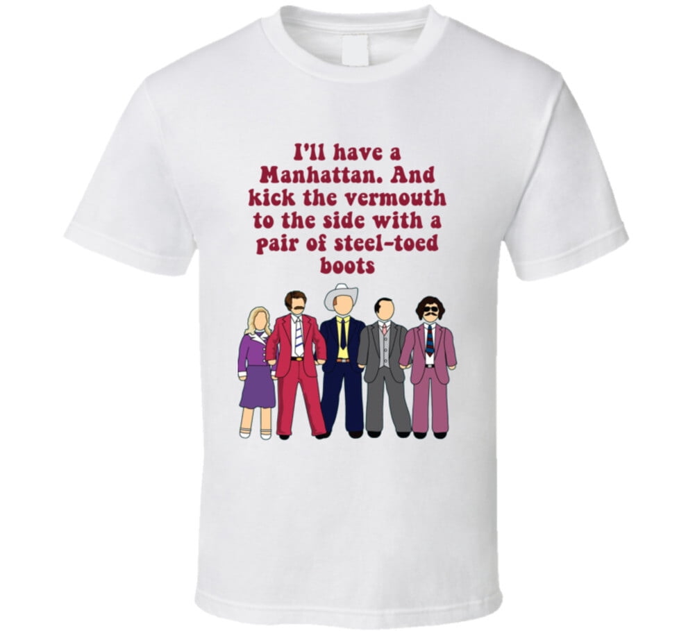 Anchorman Channel Four News Team I'll Have A Manhattan Quote Fan T ...