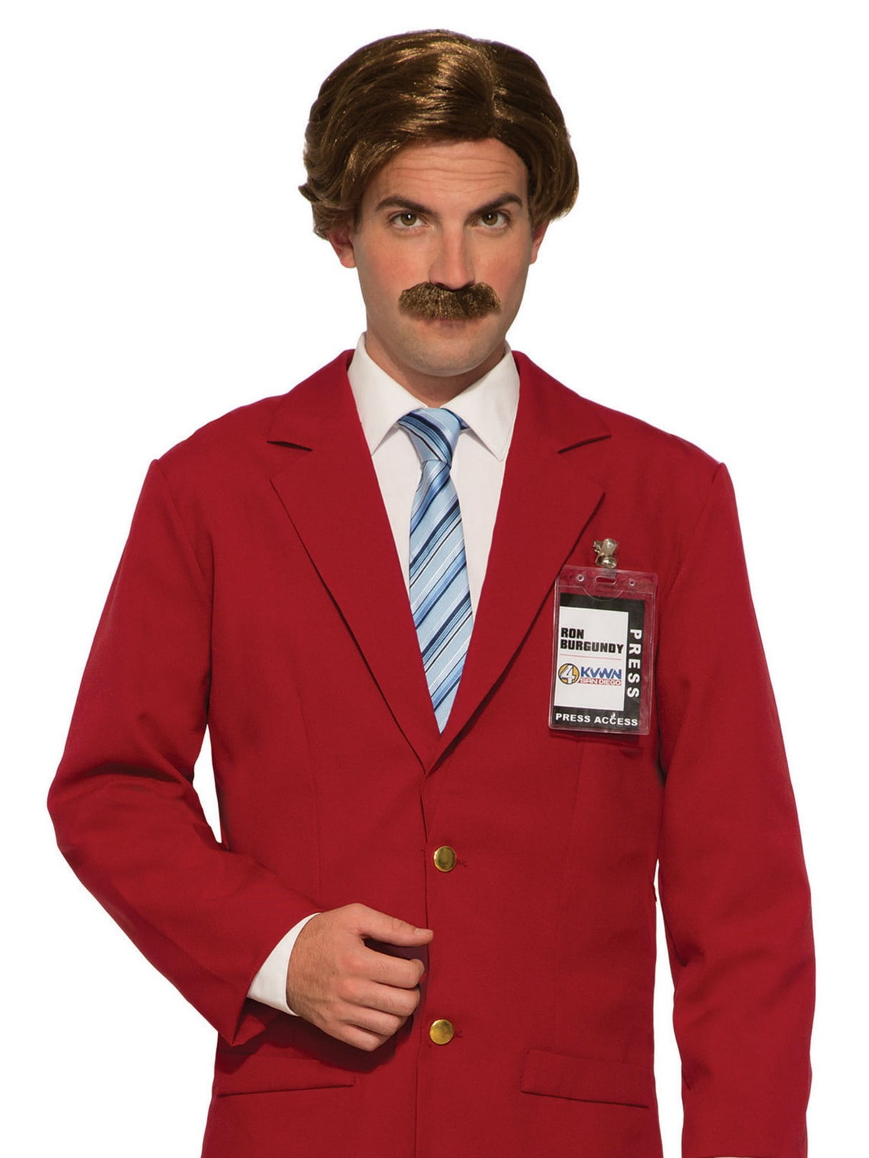 Anchorman & MoustacheHalloween Costume Accessory Wig - Walmart.com
