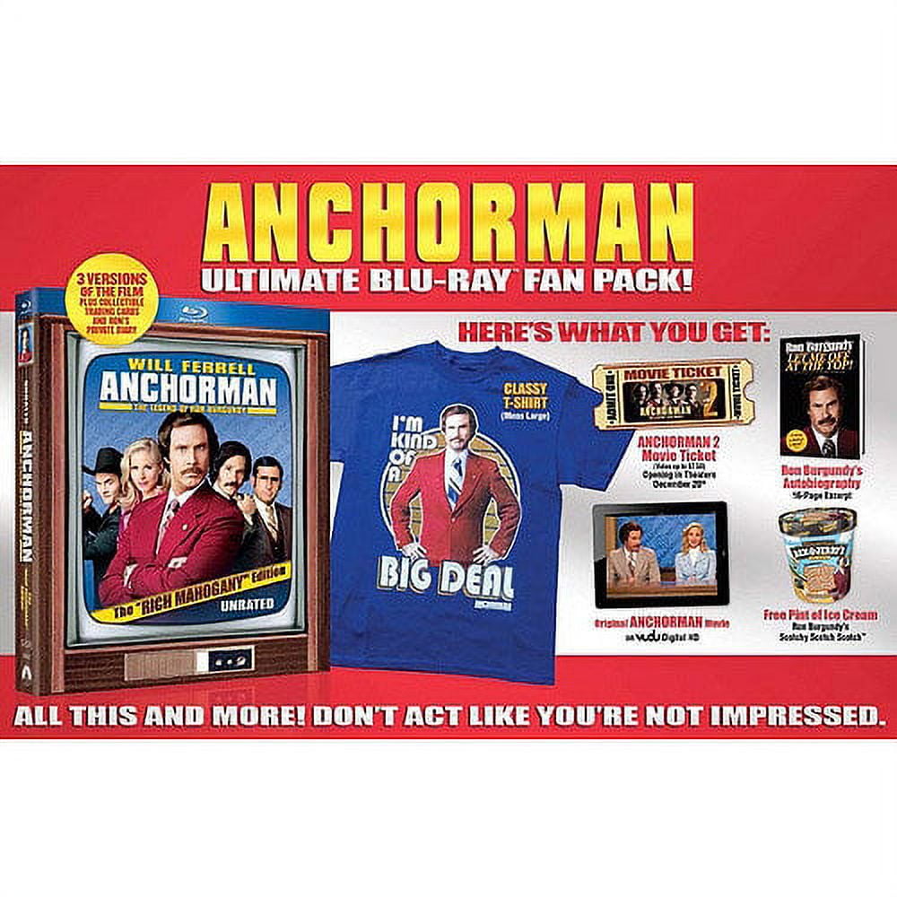 Anchorman (Ultimate Fan Pack) [Blu-ray] - Walmart.com