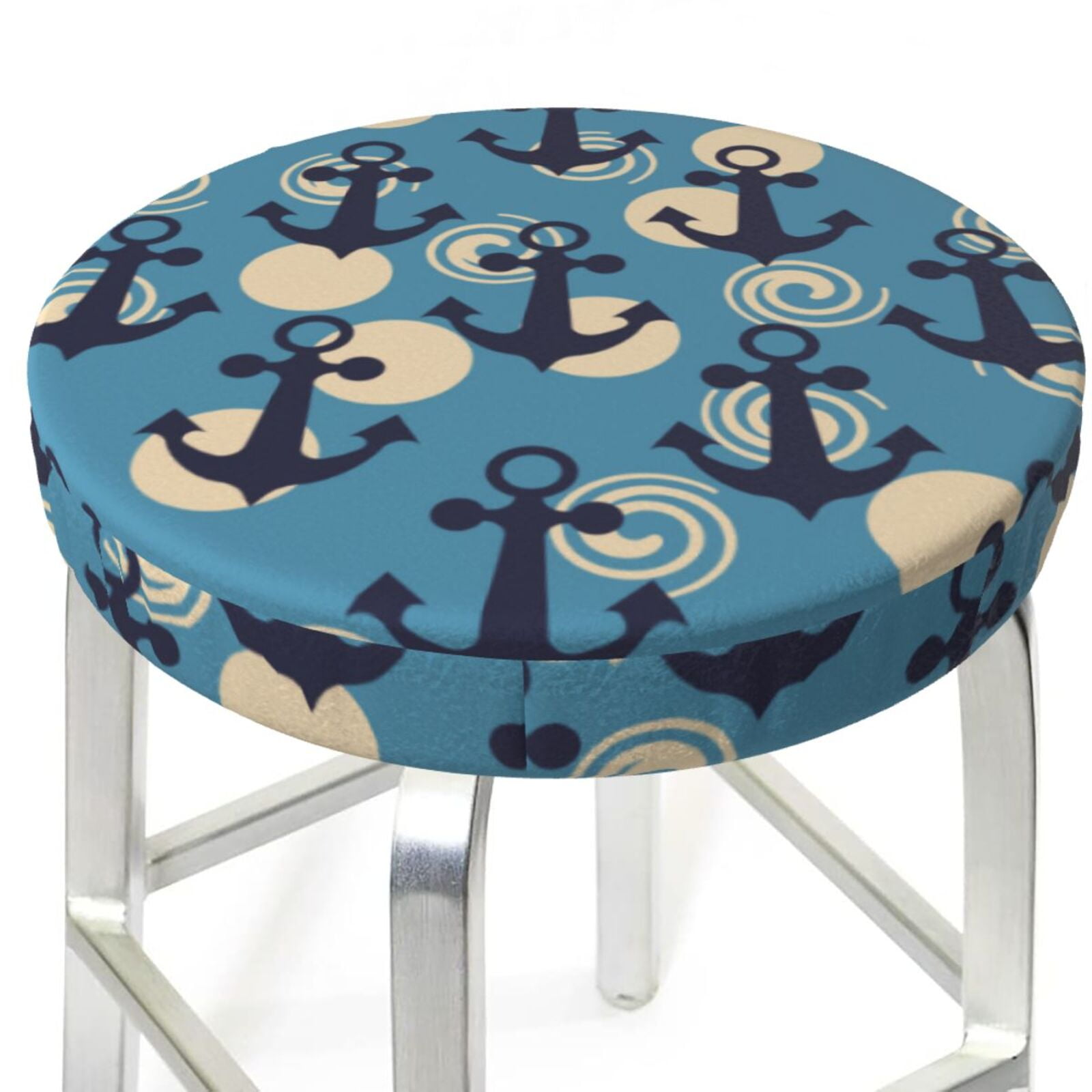 Anchors A Round Bar Stool Seat Covers, Elastic Round Chair Cover Stool ...