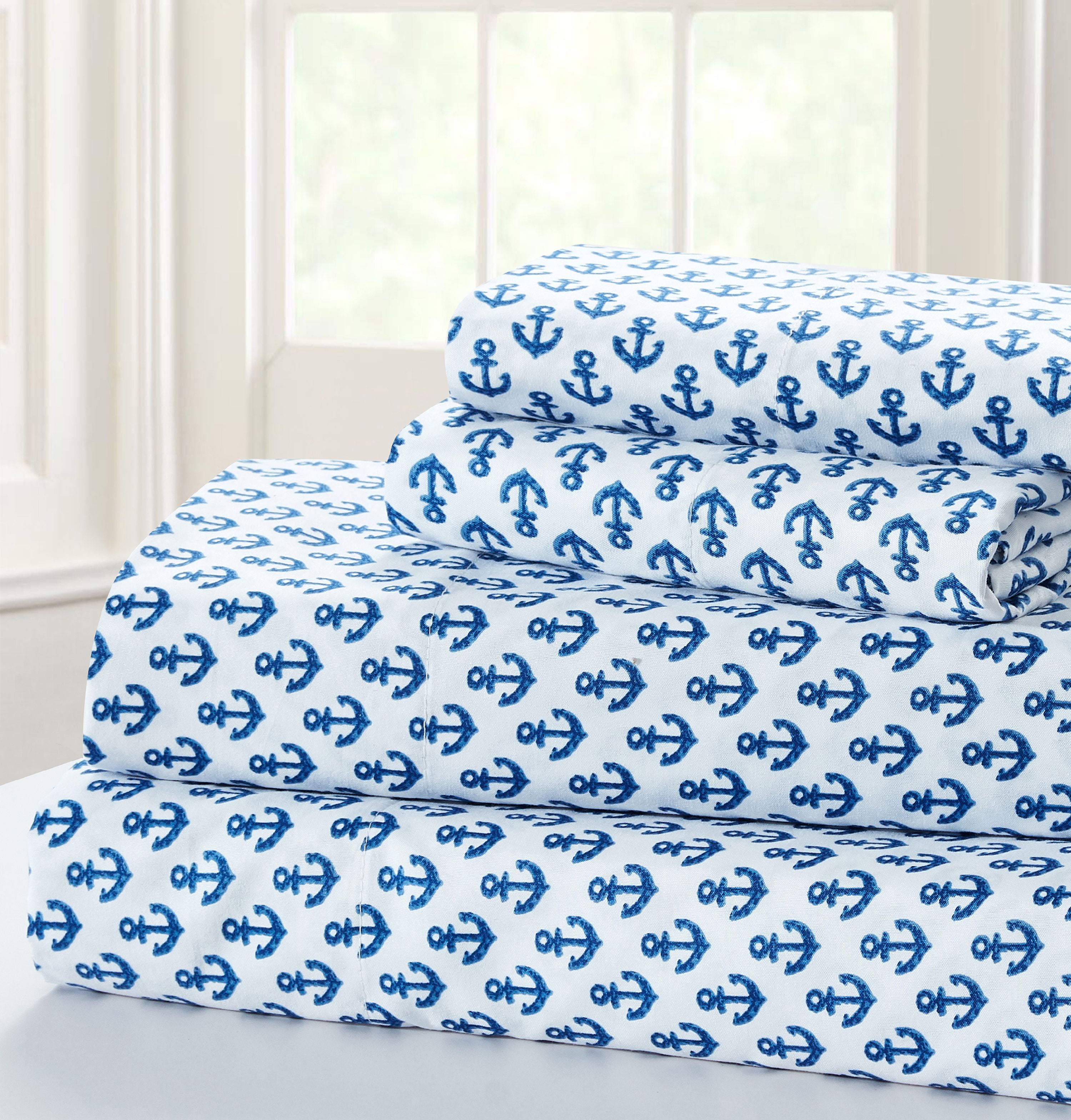 Anchors Away 4-piece Sheet Set Queen - Walmart.com
