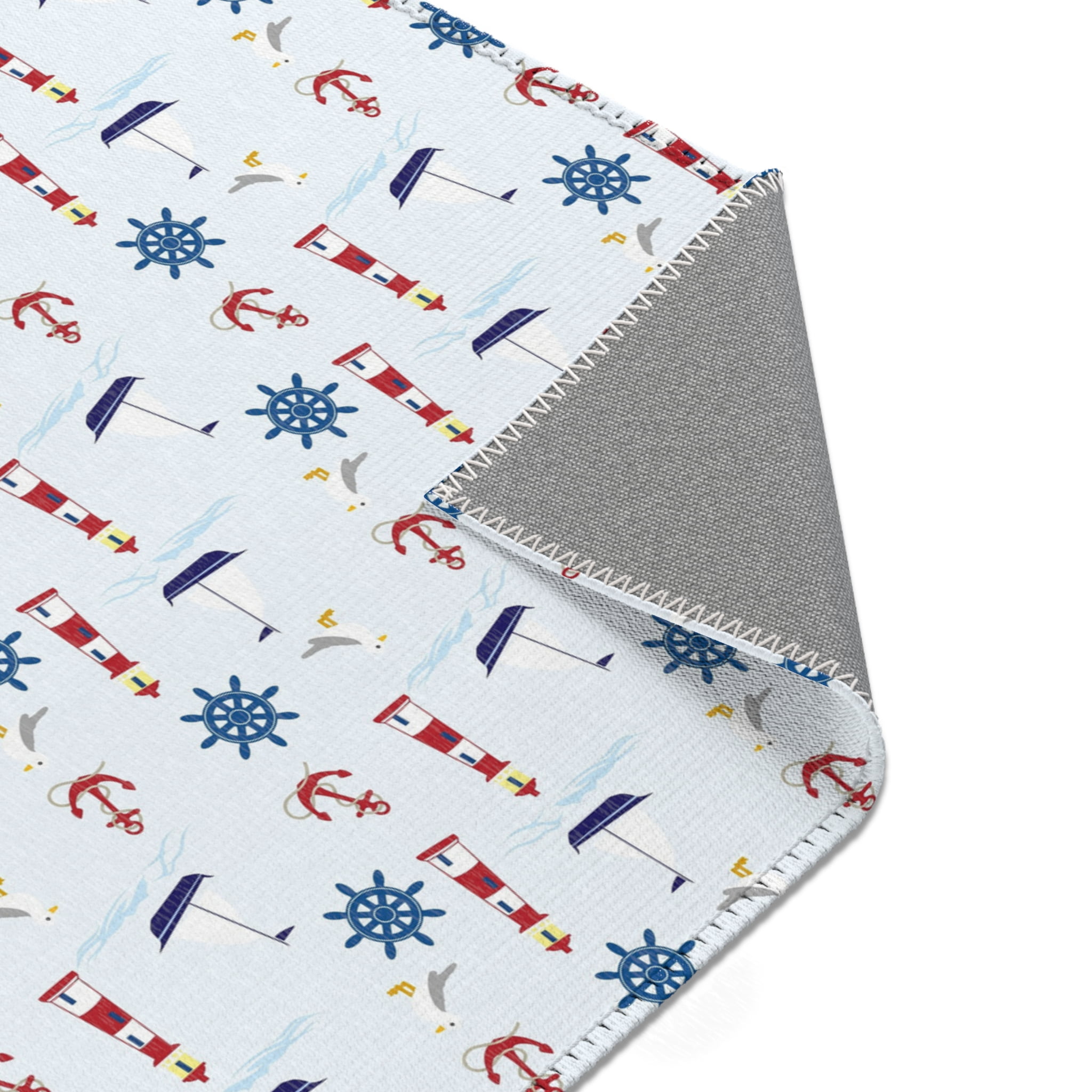 Anchors & Boats Area Rugs-Living Room Dining Room Bedroom Hallway Area ...