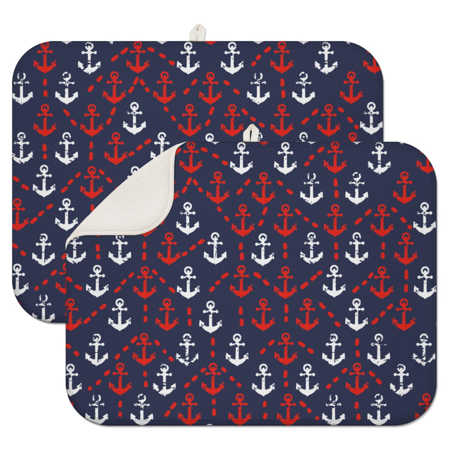 Anchors Map Coffee Mat Nautical Anchor Boat Sea Seaside Coastal Marine ...